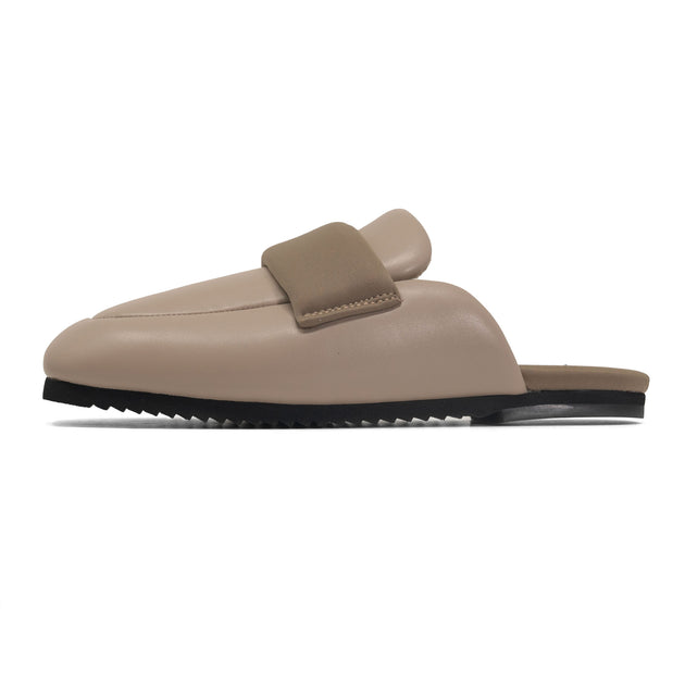 ROAM PUFFY LOAF LOAFER MULE OYSTER VEGAN LEATHER – R0AM